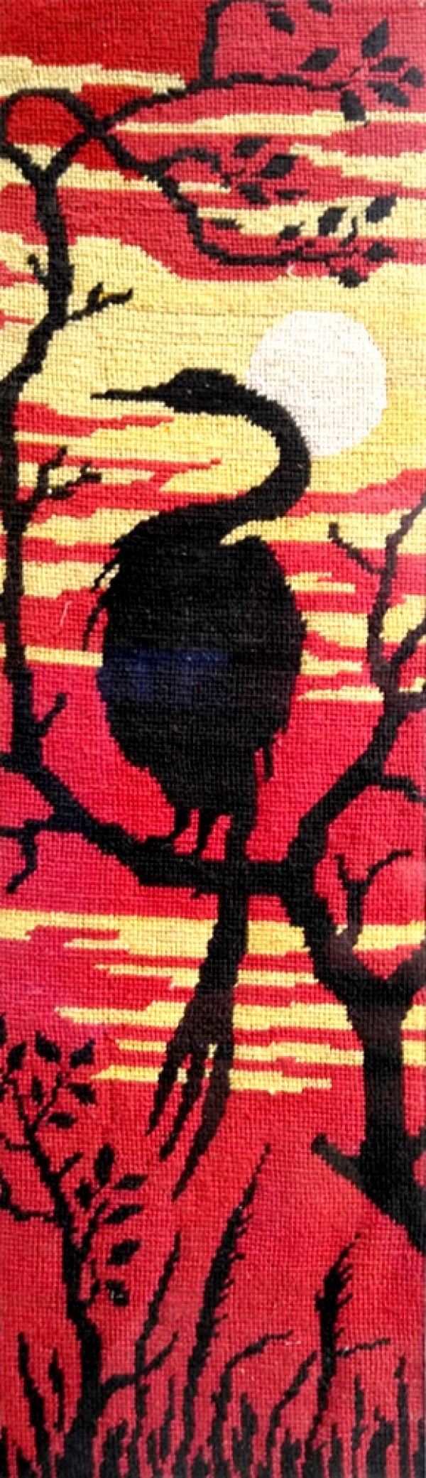 Goblenul cusut Cocostarc, de Cotoara Constantin - 12 x 30 cm - ID 2406